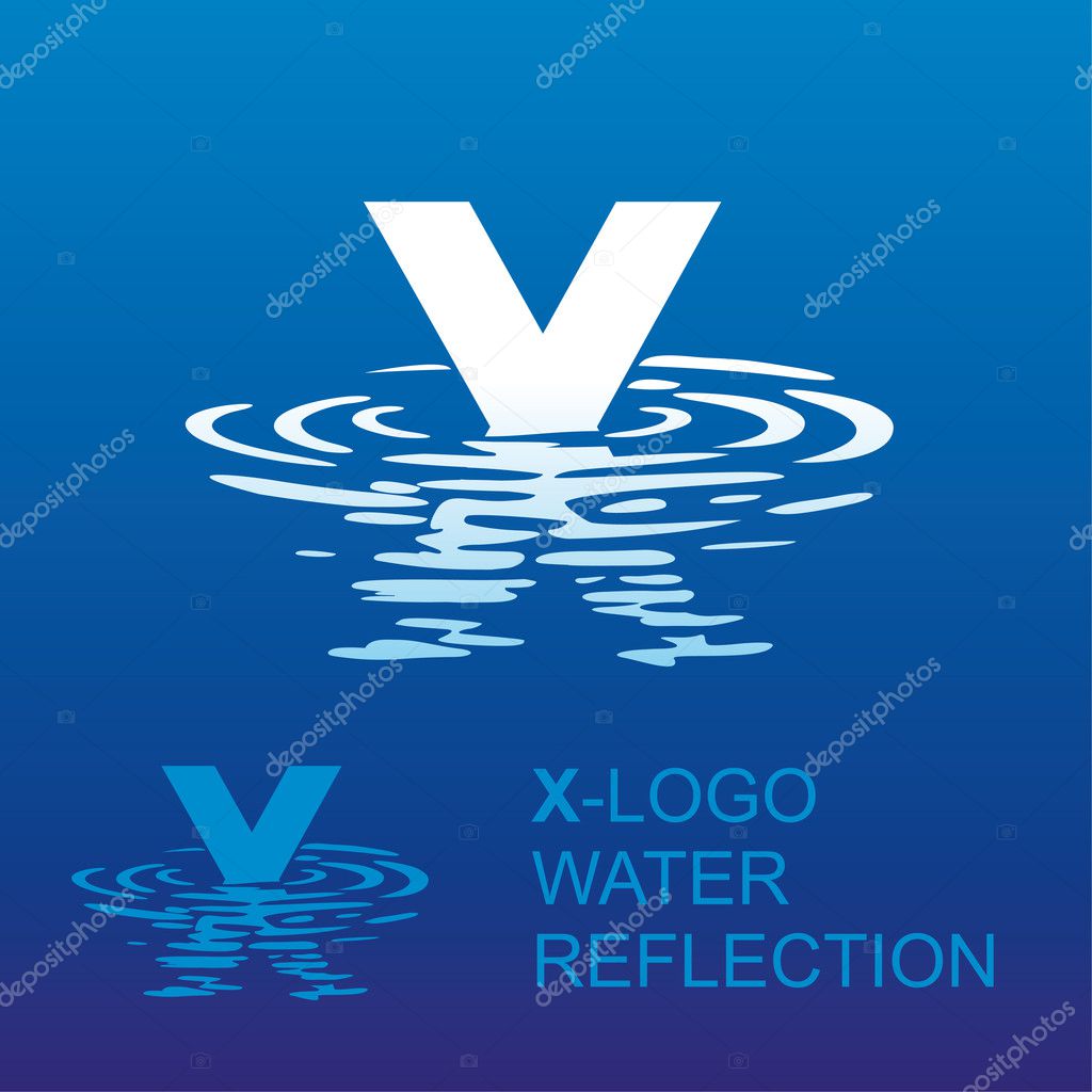 Mirror letter logo X Stock Vector by ©filonov 126009126