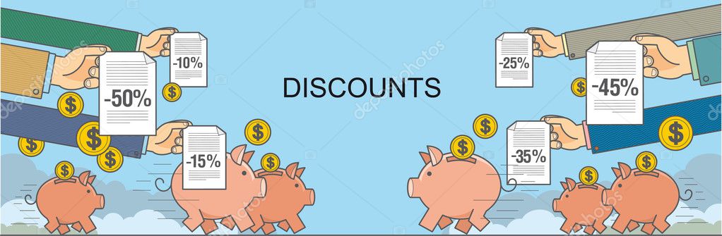 Line design discounts — Stock Vector © filonov #127312808