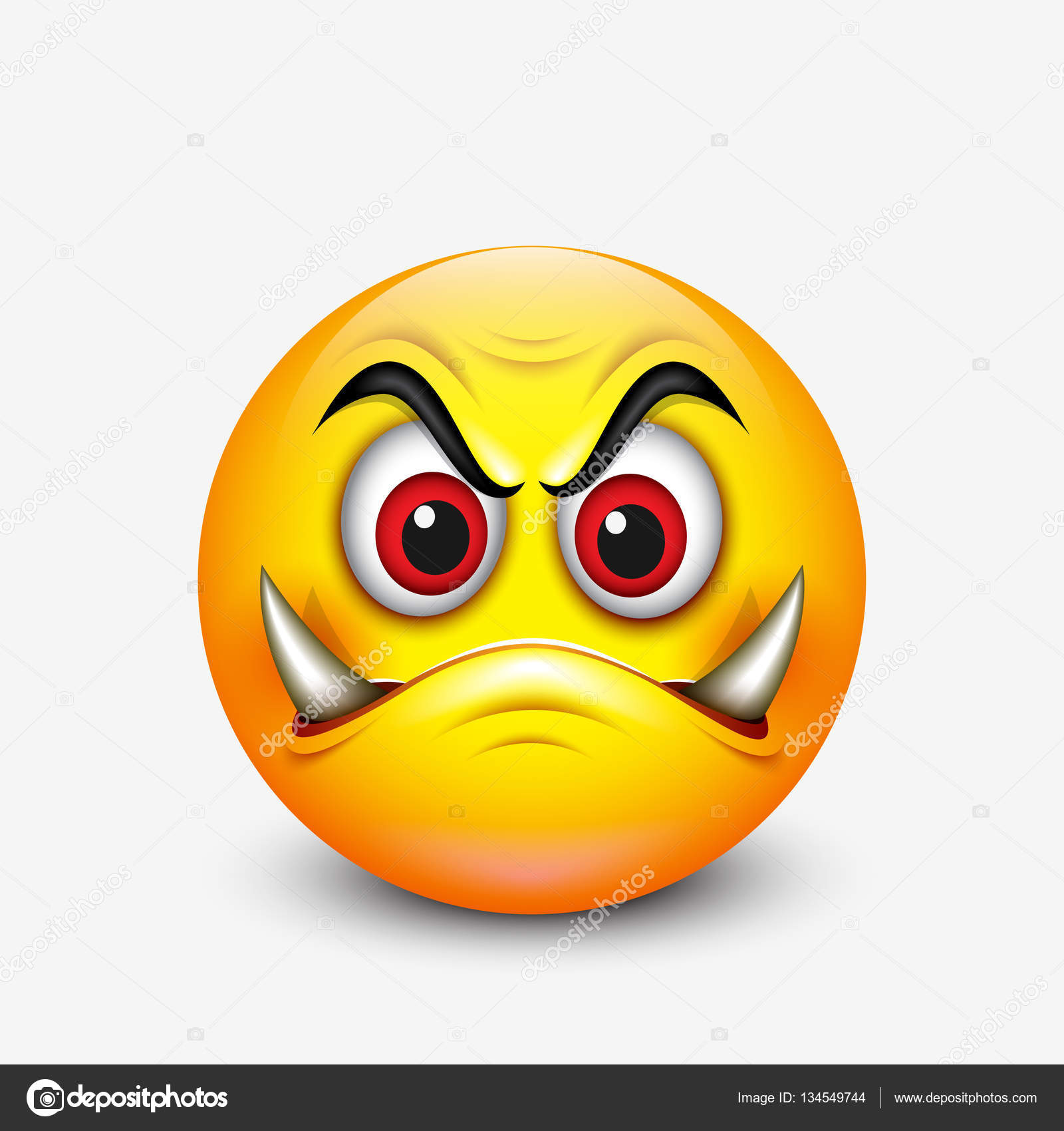 Monster smiley with wild boar teeth Stock Vector Image by ©I.Petrovic ...