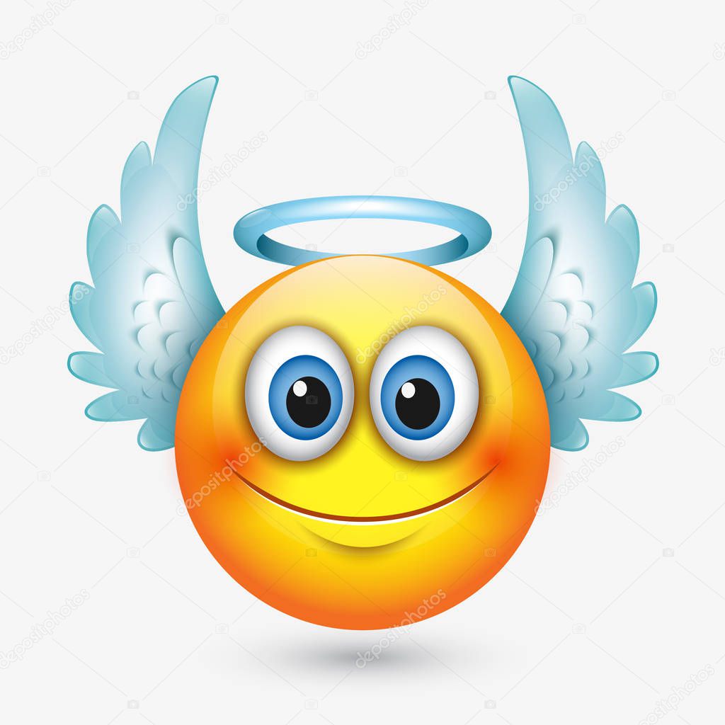 Carino angelo emoticon - Grafica Vettoriale © I.Petrovic 136371250 ...