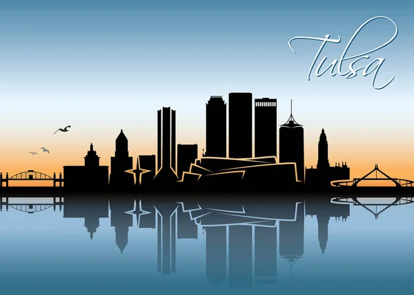 Tulsa skyline imágenes de stock de arte vectorial | Depositphotos