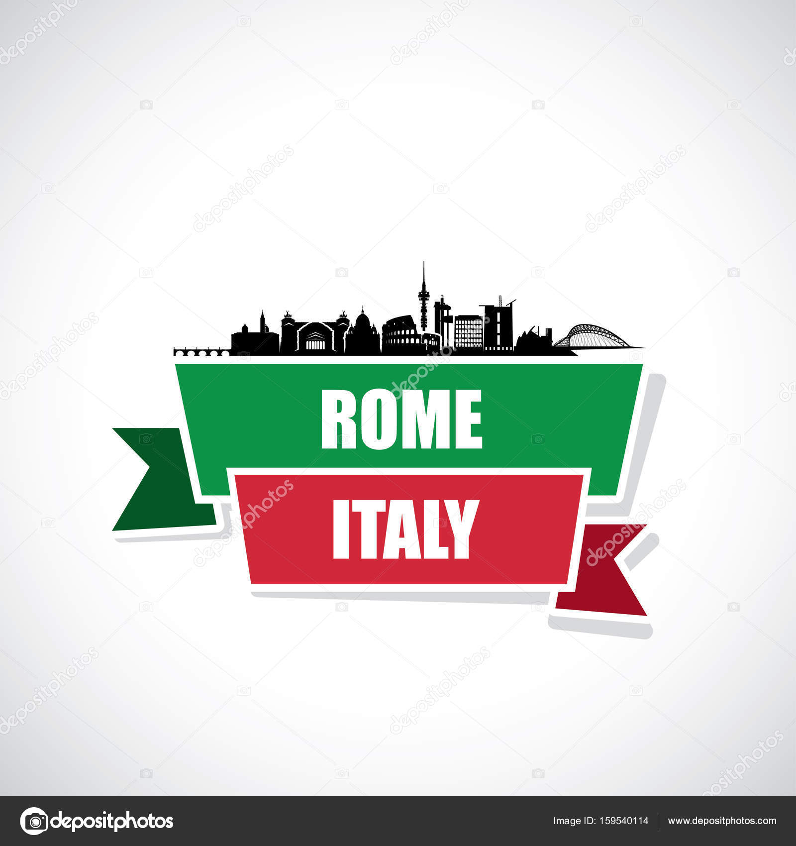 Design of Rome skyline Stock Vector by ©I.Petrovic 159540114