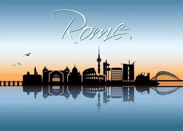 Rome skyline Vector Images | Depositphotos