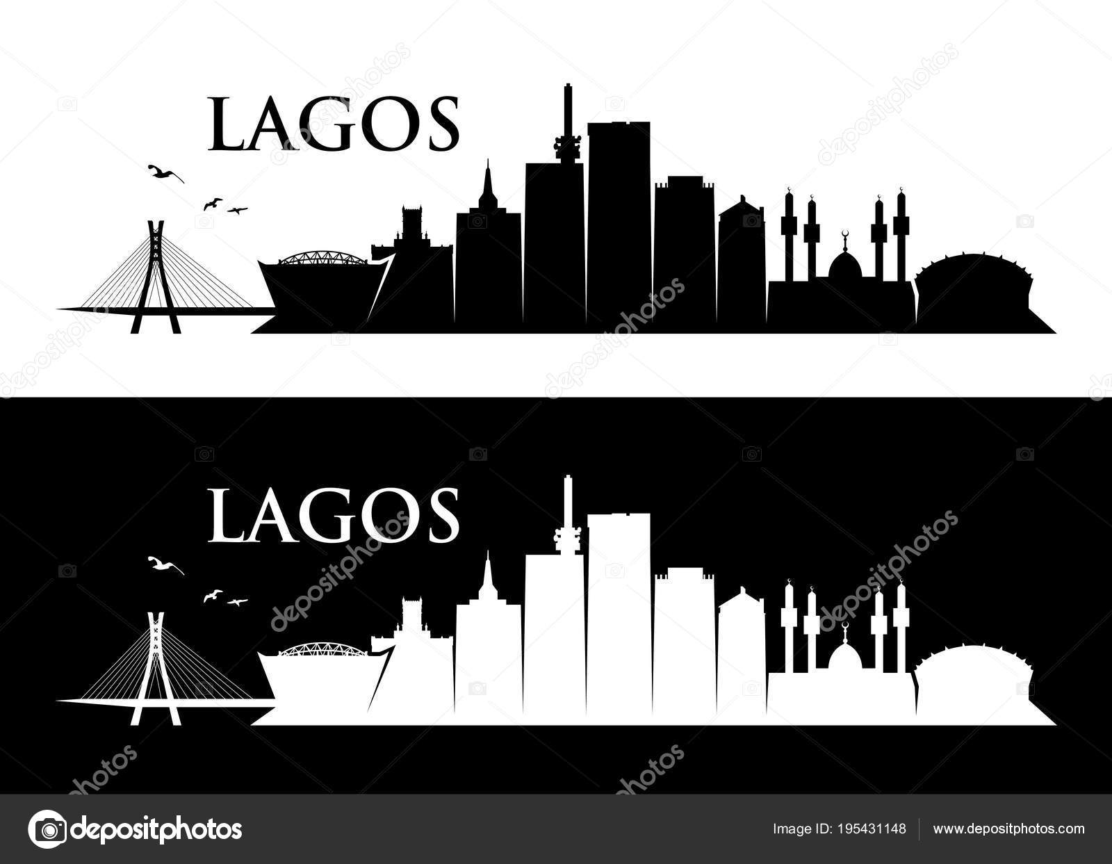 Lagos Skyline Nigeria Vektorillustration Stock-Vektorgrafik von ©I ...
