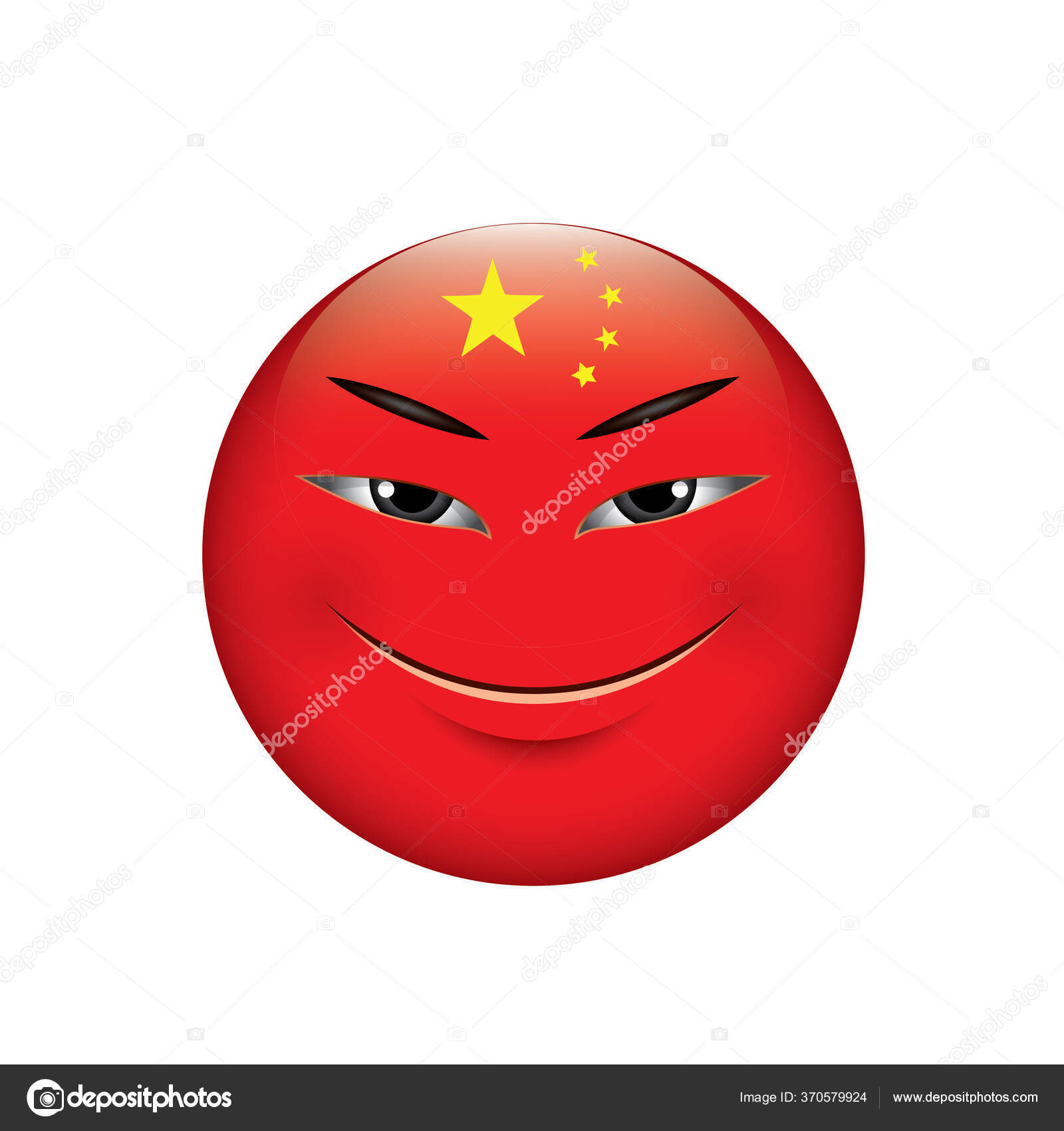 Chinese Emoticon Emoji Smiley Vector Illustration Stock Vector Image by ...