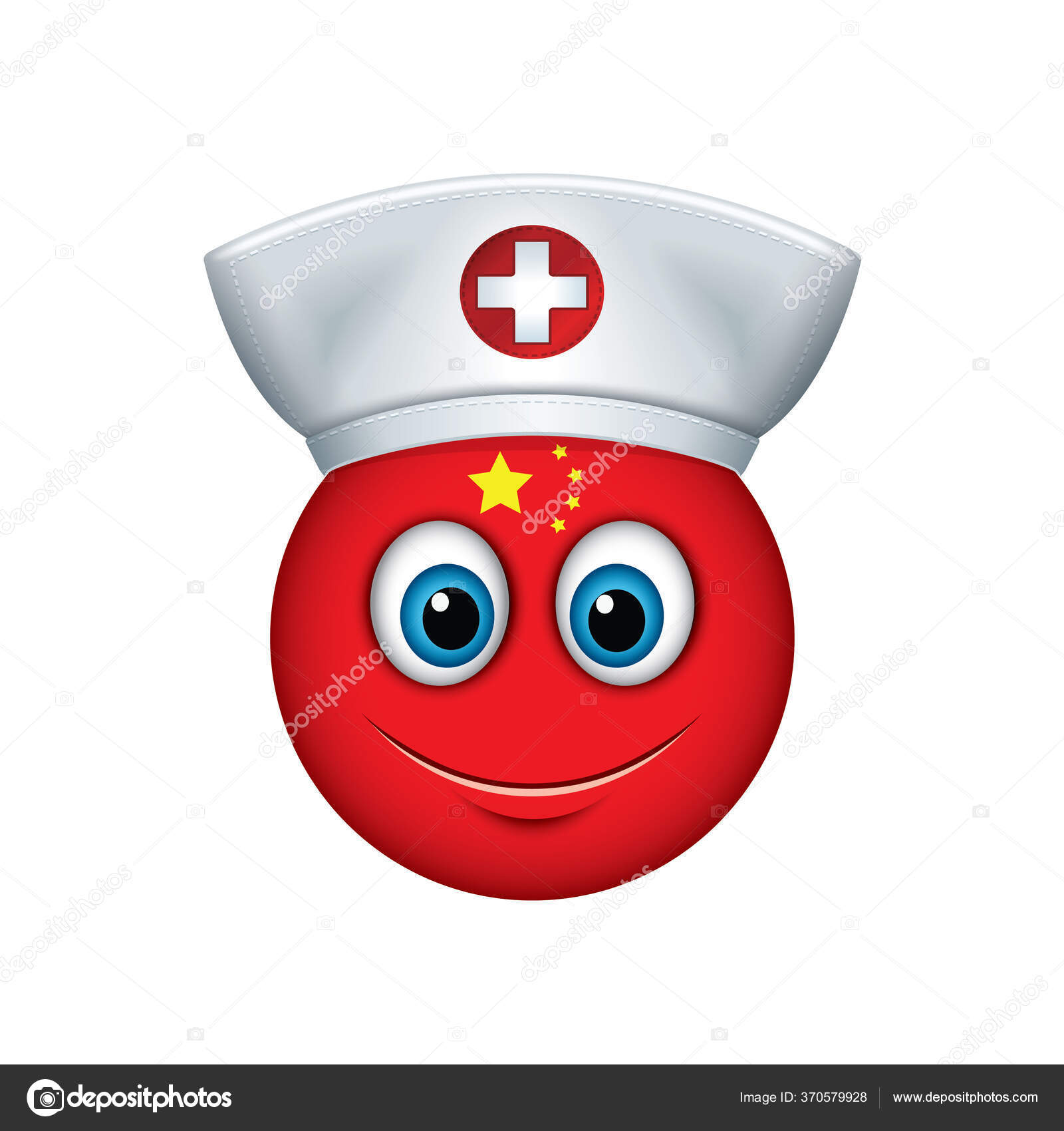 Chinesisches Emoticon Emoji Smiley Vektorillustration Stock-Vektorbild ...