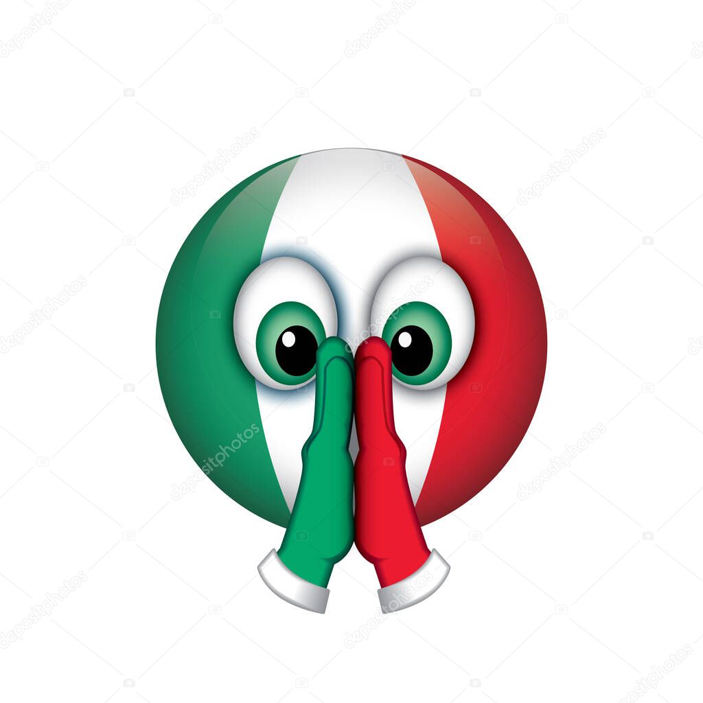 Italian emoticon - emoji, smiley - vector illustration premium vector 2024