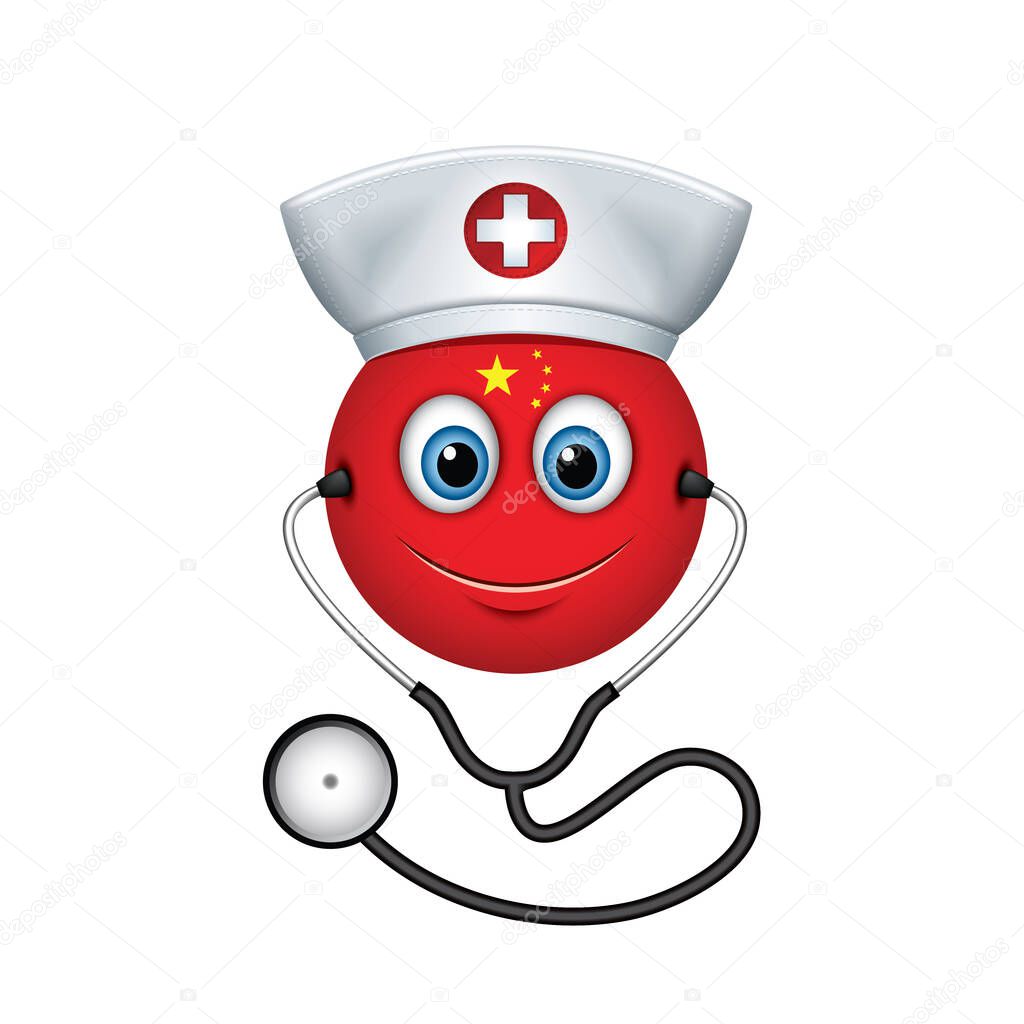 Chinese emoticon - emoji, smiley - vector illustration premium vector 2024