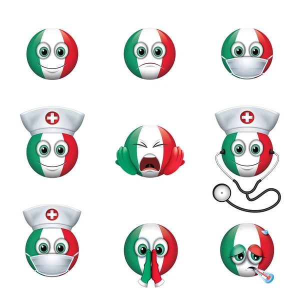 意大利语表情符号 表情符号 笑意向量图解图库矢量图作者：© I.Petrovic 370579832