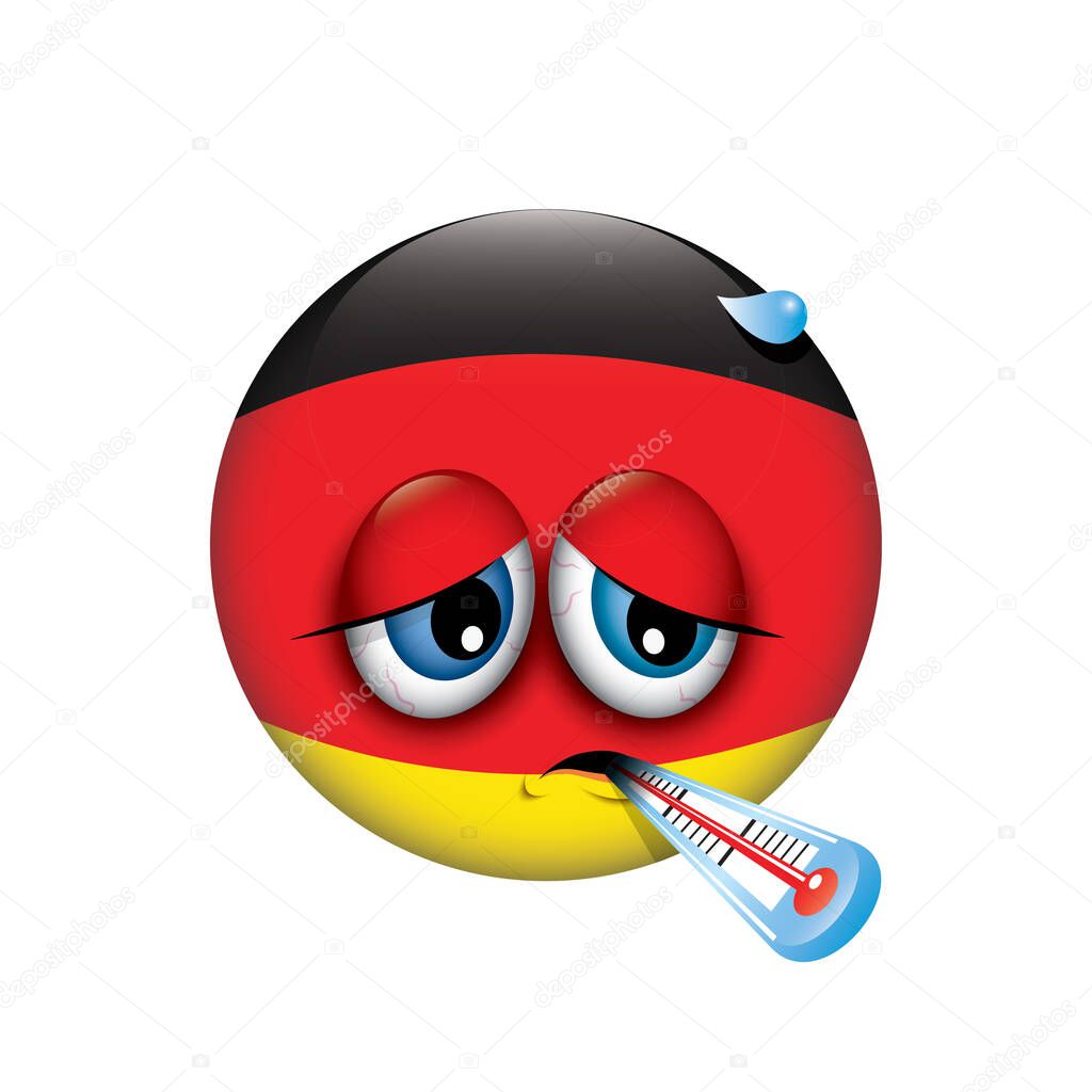 German emoticon - emoji, smiley - vector illustration premium vector 2024