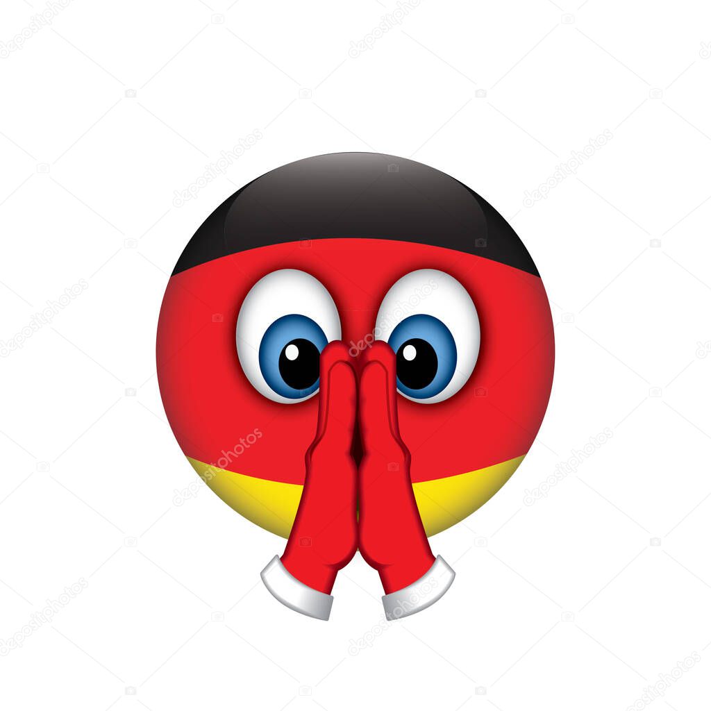 German emoticon - emoji, smiley - vector illustration premium vector 2024