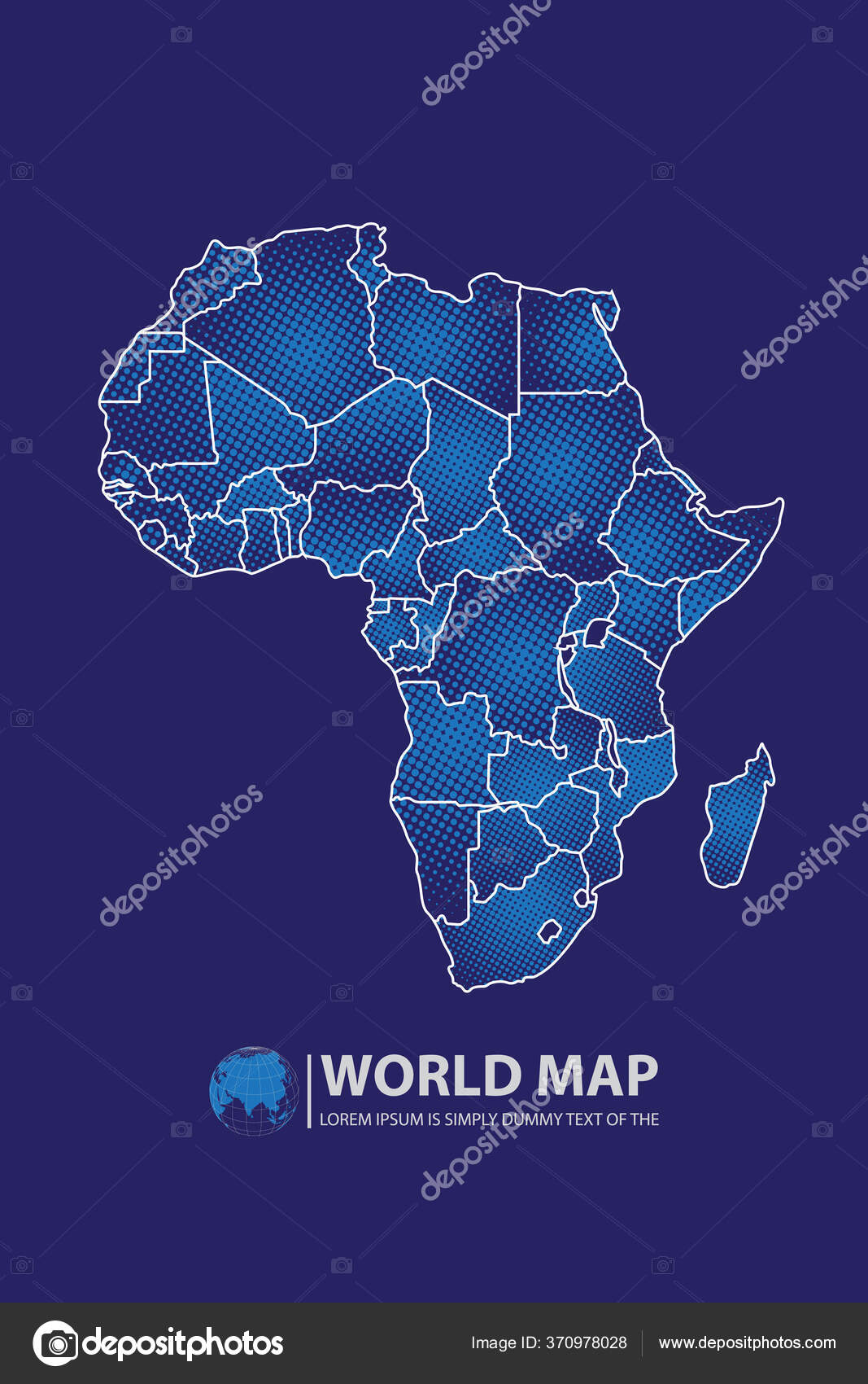 World Map Infographic Layout Design Template Vector Illustration Stock ...