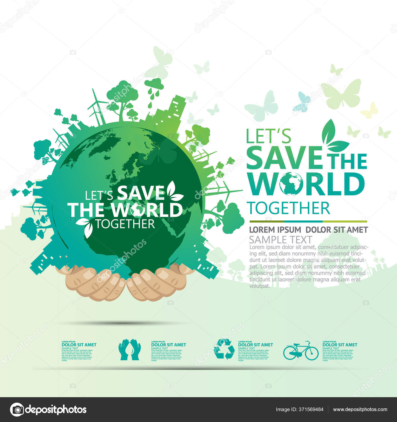 Environment Let's World Together Stock Vector by ©Kowition3009 371569484
