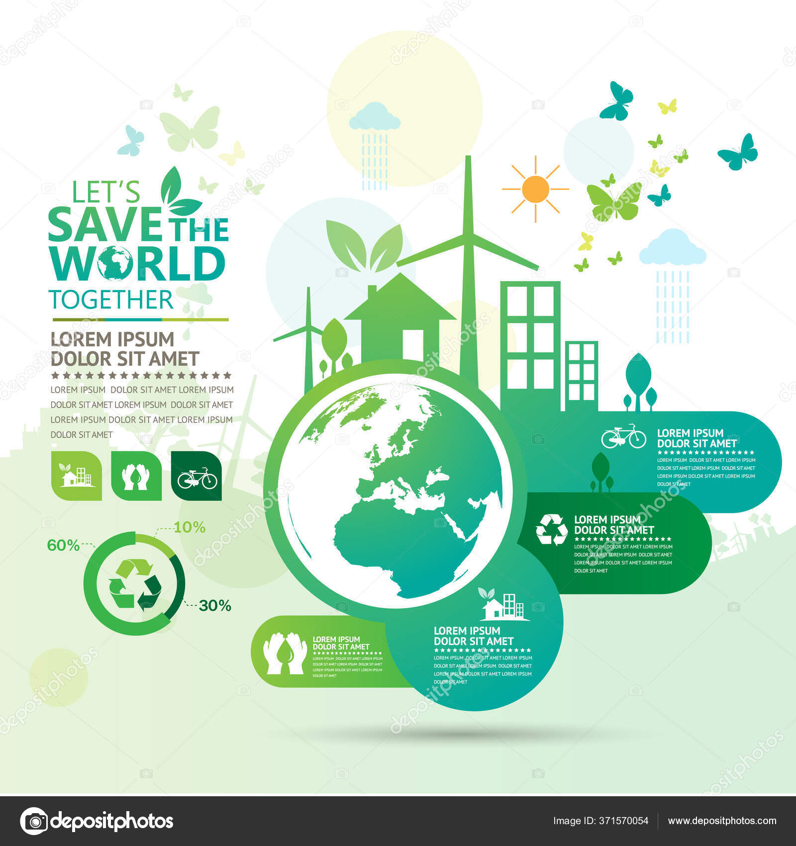 Environment Let's World Together Stock Vector by ©Kowition3009 371570054