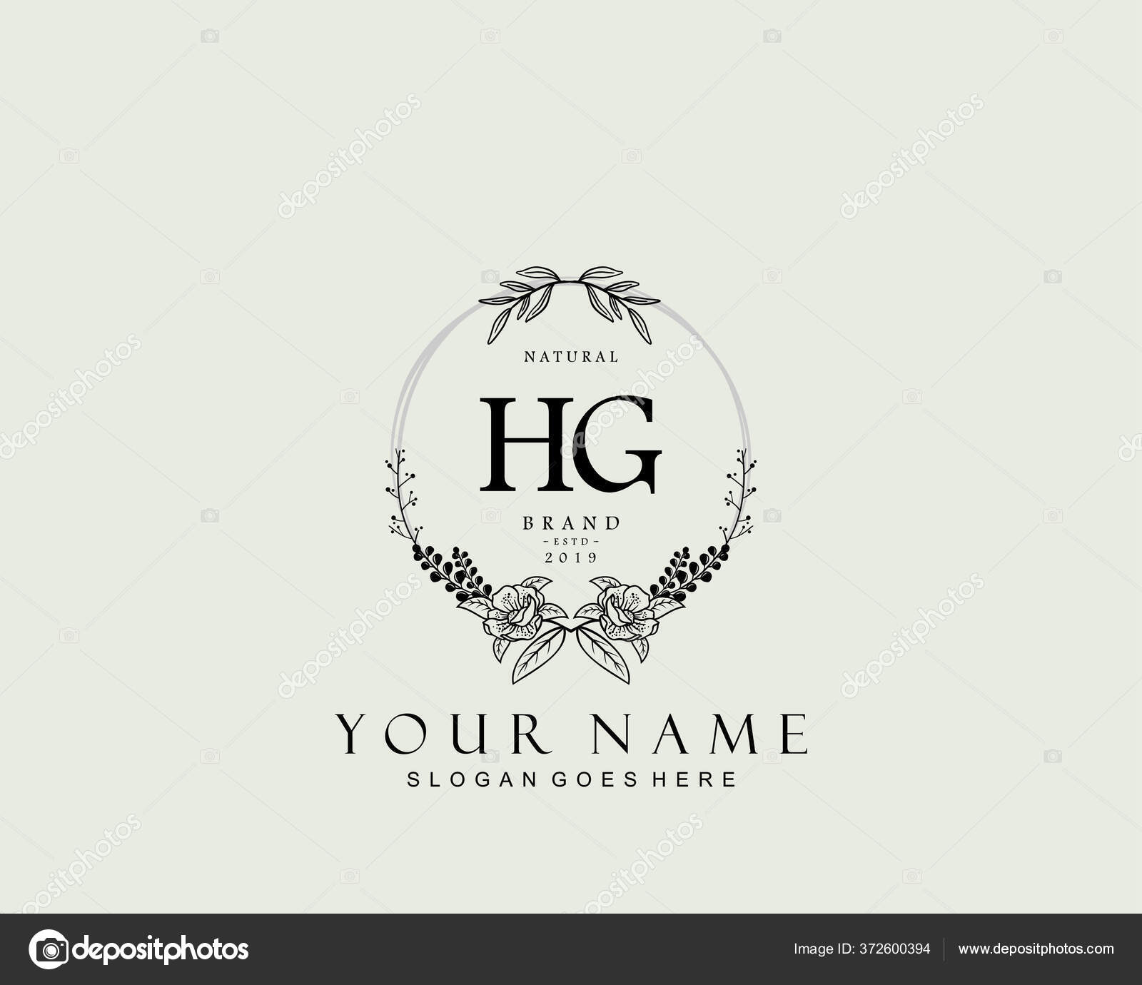 Initial Beauty Monogram Elegant Logo Design Handwriting Logo Initial Signature Stock Vector by ...