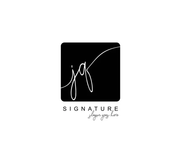 Initial Beauty Monogram Elegant Logo Design Handwriting Logo Initial Signature — Stock Vector ...