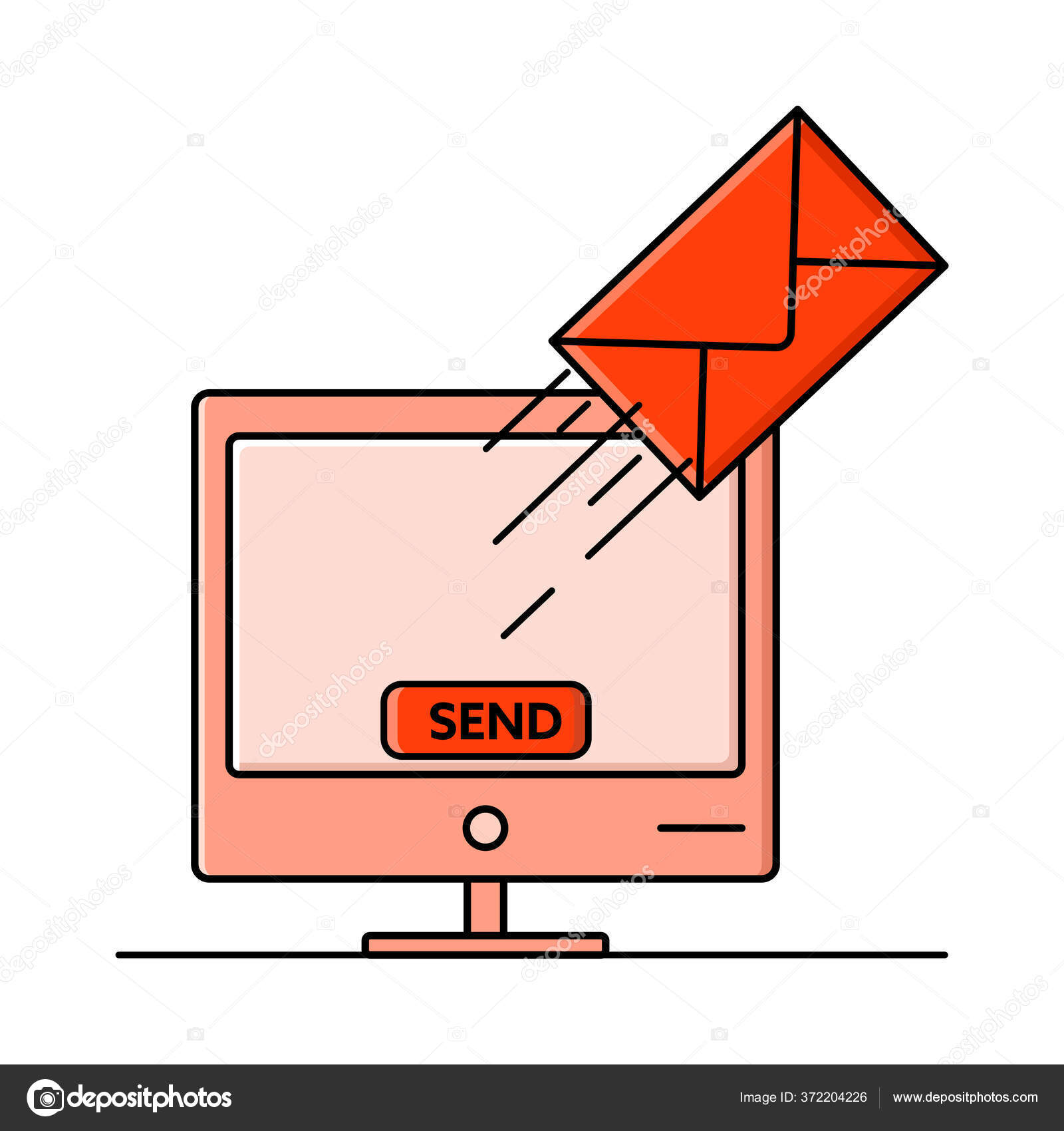 Email Illustration Sending Email Concept Flat Design Email Marketing ...