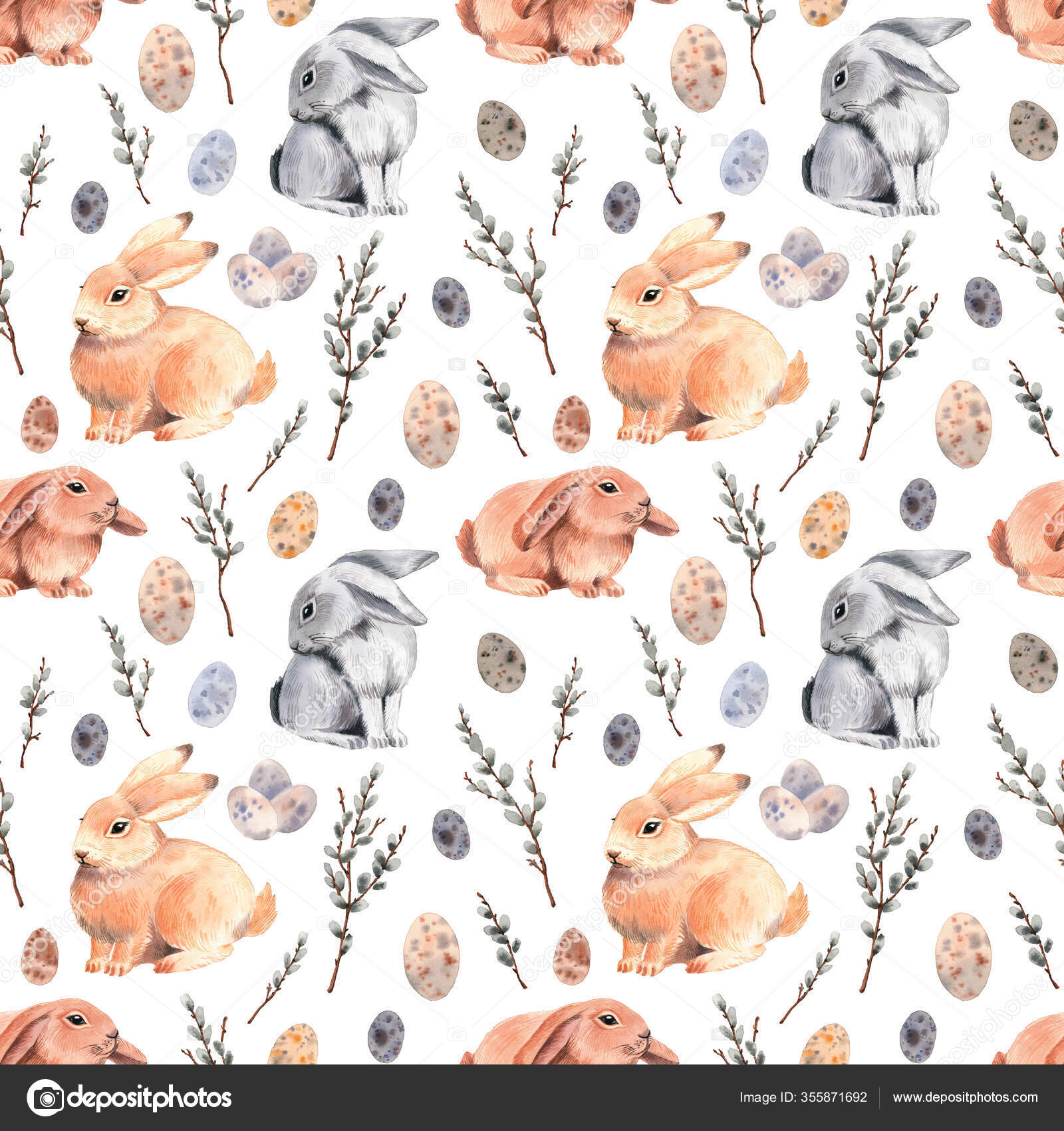 Happy Easter Bunny Background