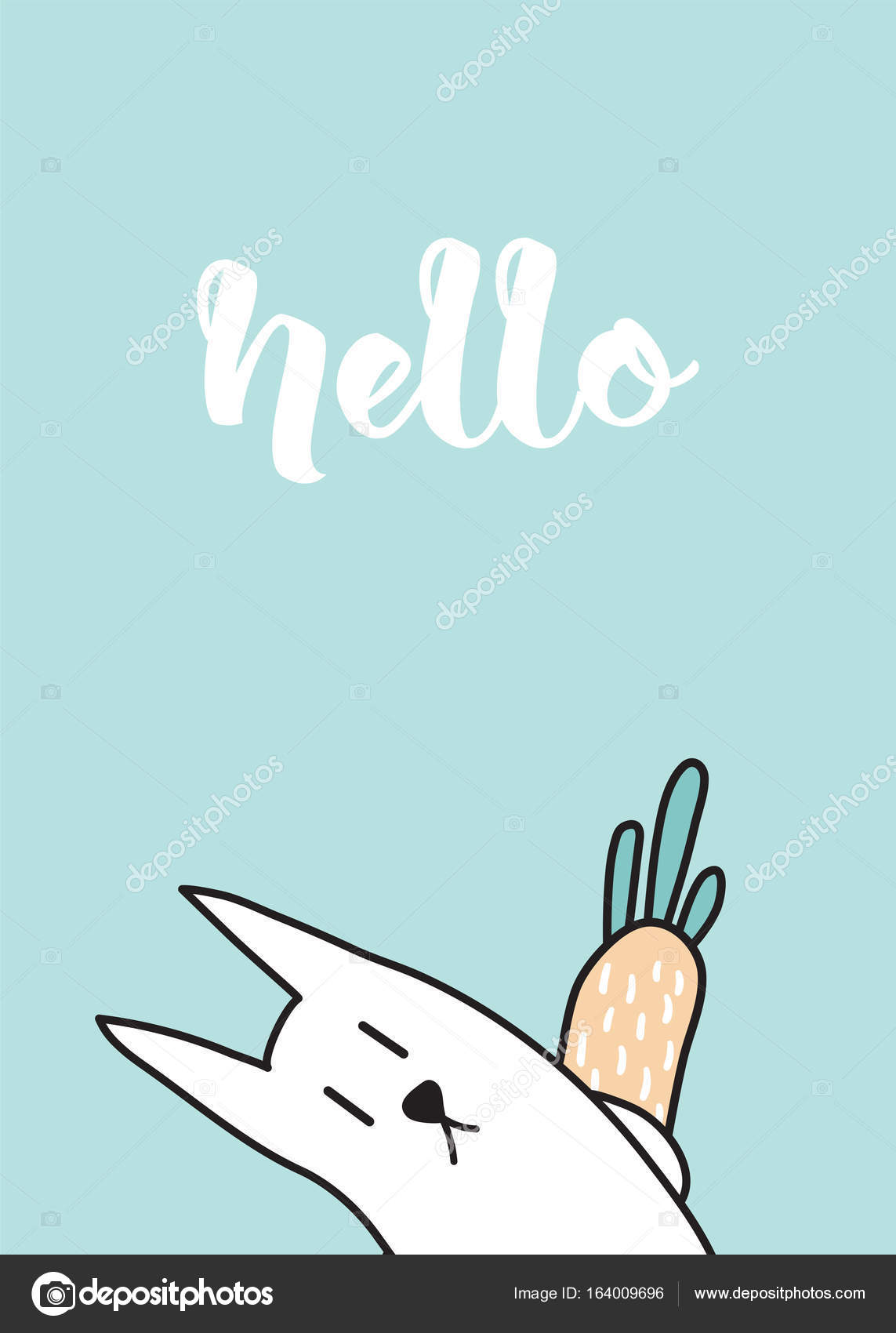 Hello rabbit template Stock Vector Image by ©los_ojos_pardos #164009696