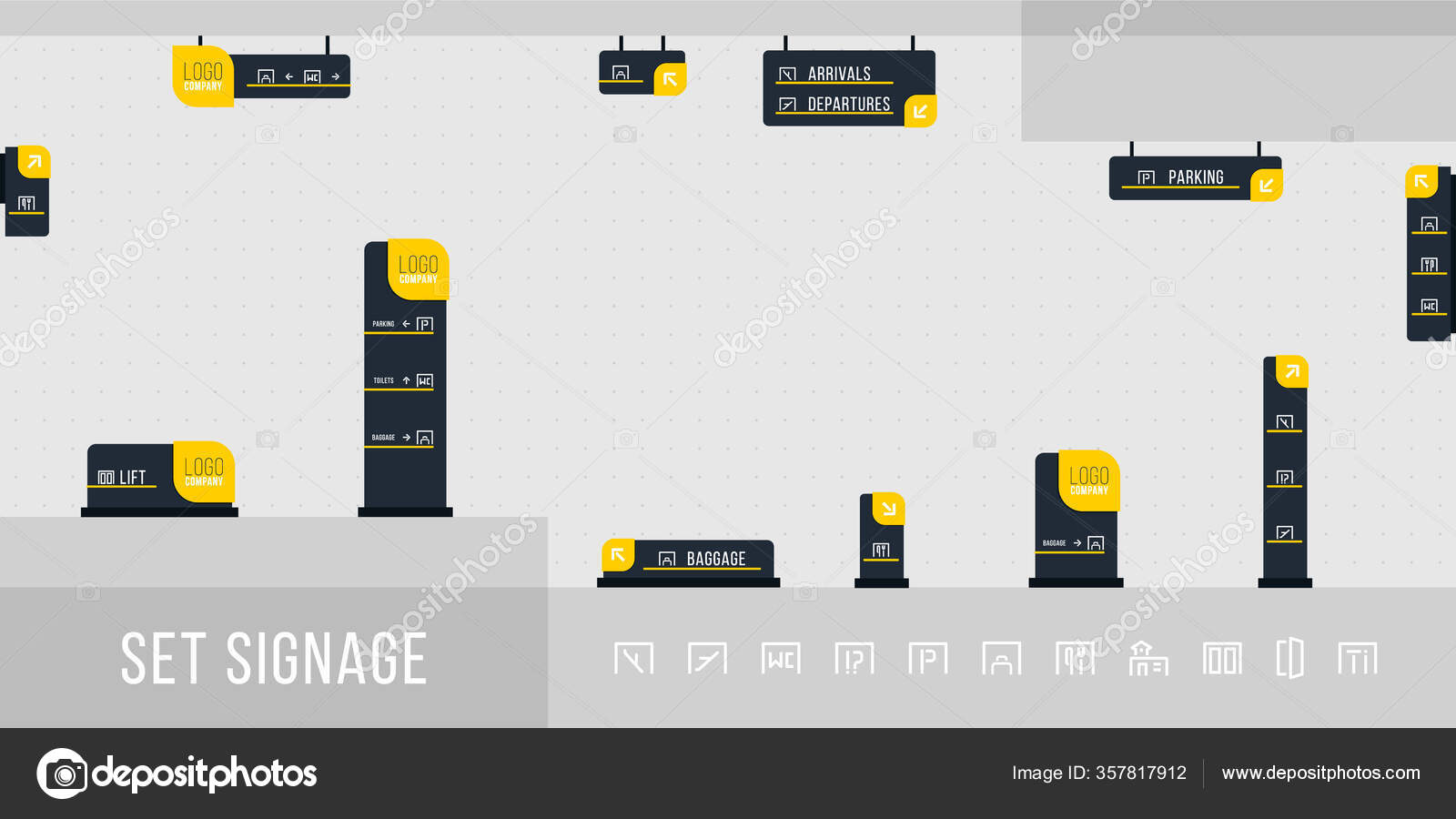 Set of signage. Stock Vector by ©Poliashenko 357817912