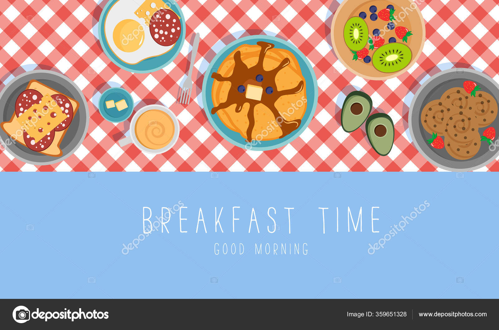 Breakfast. Meal Time. Stock Vector by ©Poliashenko 359651328