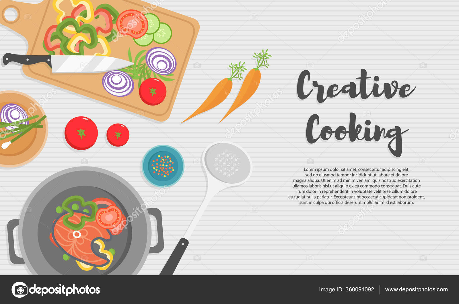 Cooking food, kitchen. Stock Vector Image by ©Poliashenko #360091092