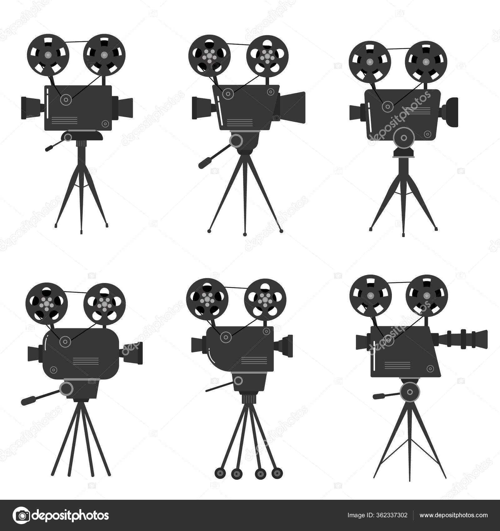 Set cinema projectors Stock Vector Image by ©Poliashenko #362337302