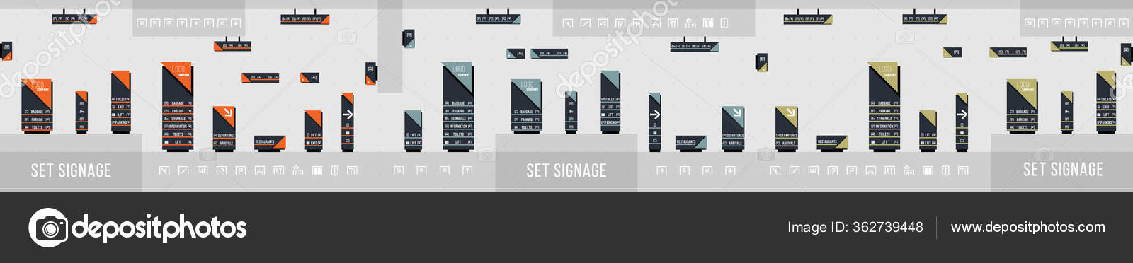 Set of signage. Stock Vector Image by ©Poliashenko #362739448