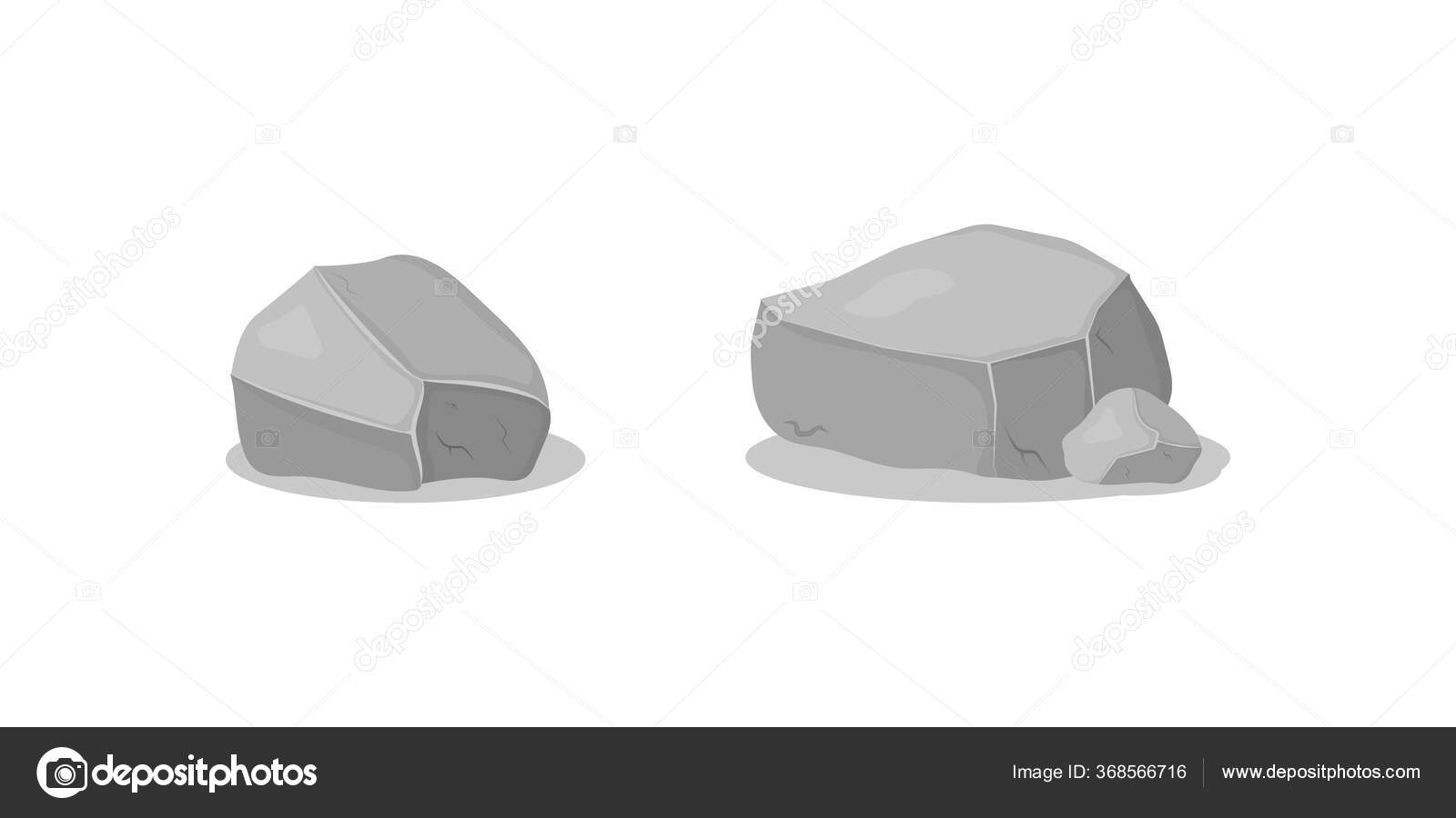 Set gray stones. Stock Vector Image by ©Poliashenko #368566716