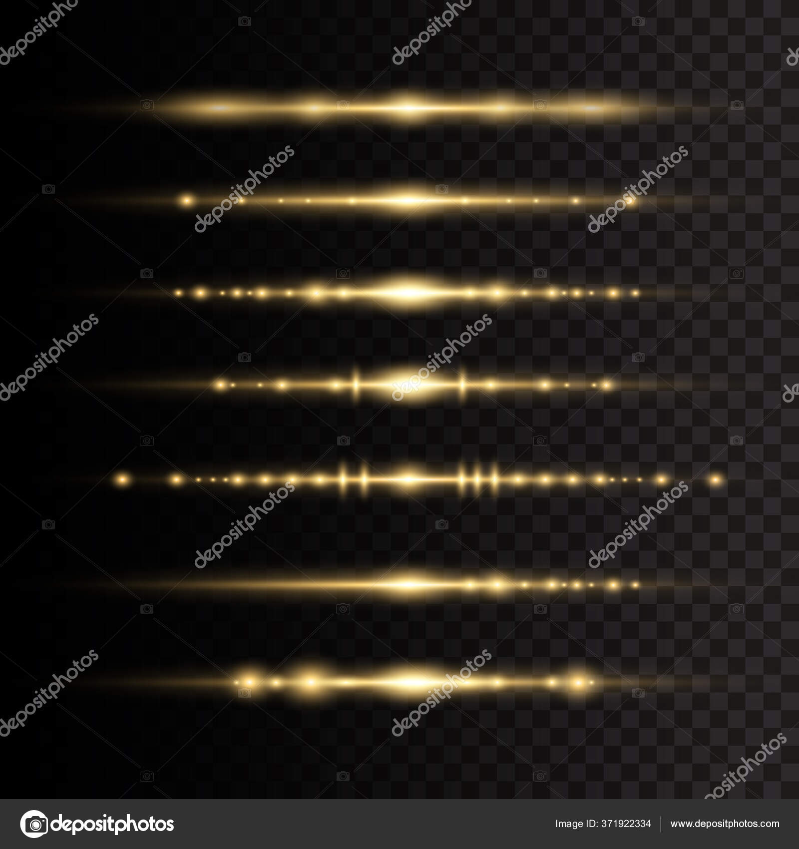 Horizontal light rays. Stock Vector by ©Poliashenko 371922334