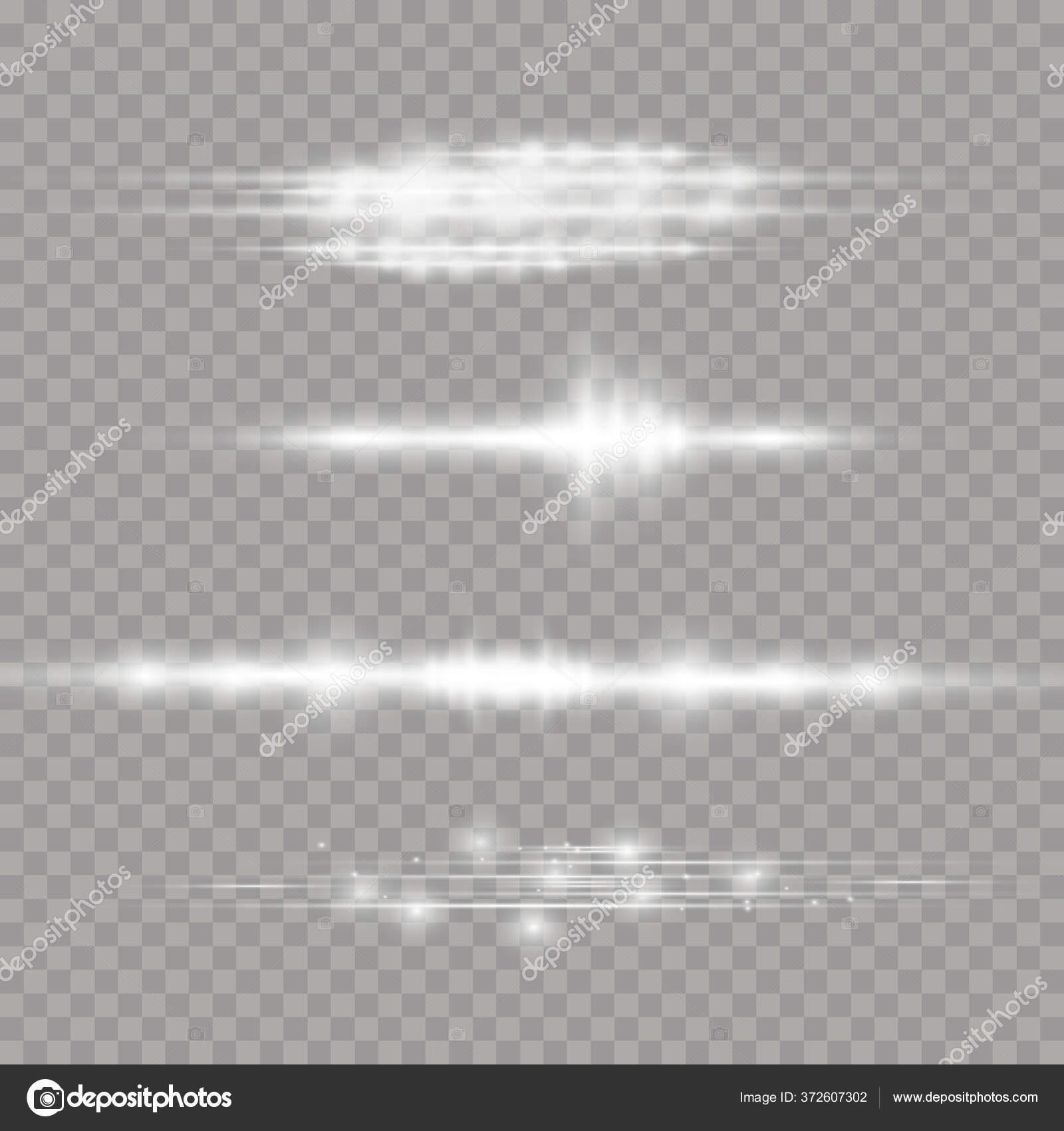 Horizontal light rays. Stock Vector Image by ©Poliashenko #372607302
