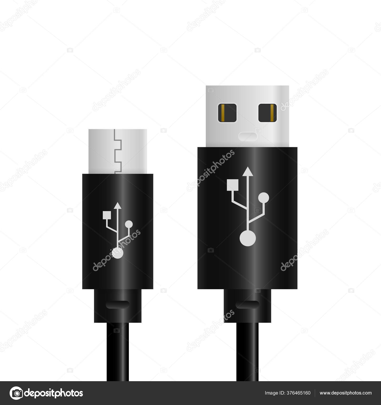 USB wire cable. — Stock Vector © Poliashenko #376465160