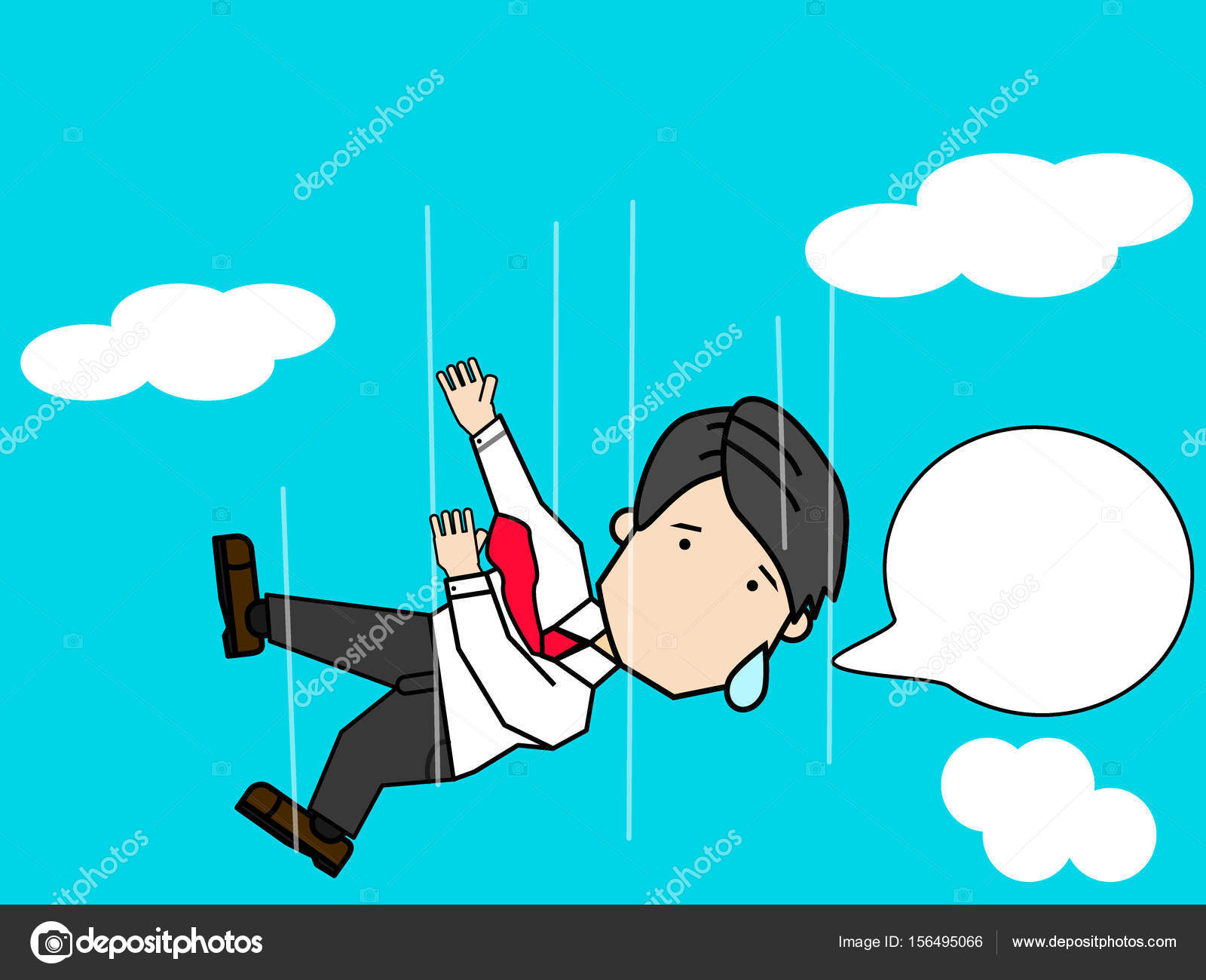 Businessman falling down from high Stock Vector Image by ©Masterkoii ...