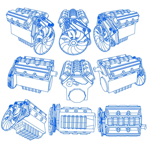 Set of car part white stripe on black Stock Vector Image by ©Masterkoii ...