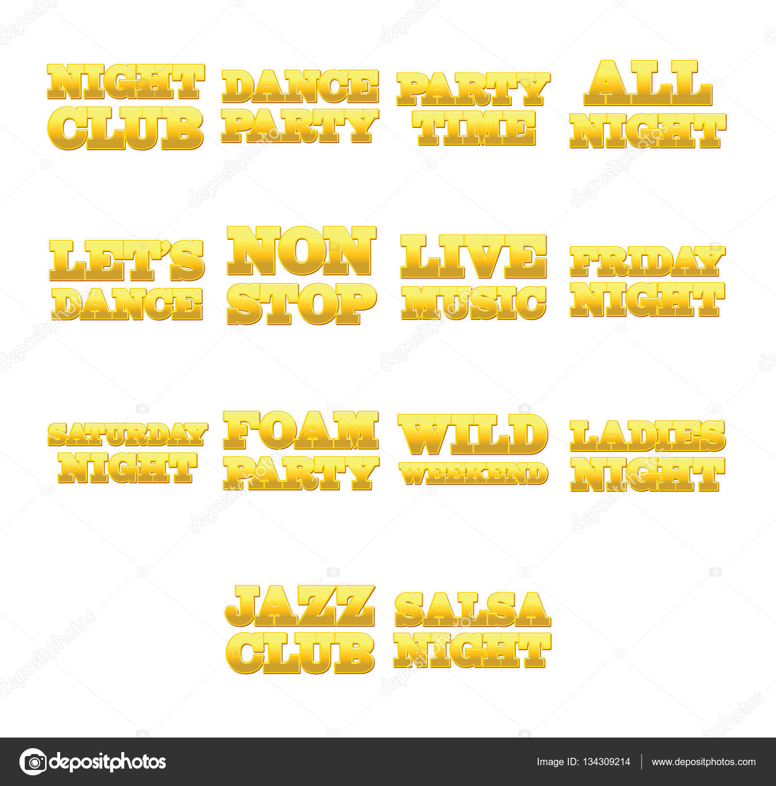 Icon set for party signs Stock Vector by ©vectorfusionart 134309214