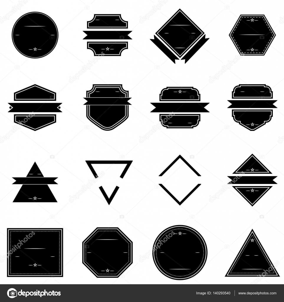 Vários logotipos e emblemas formas imagem vetorial de vectorfusionart ...