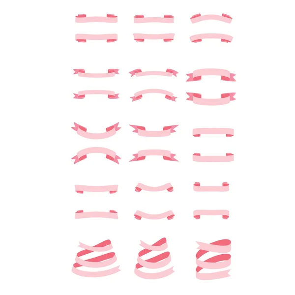Pink Ribbon Banners — Stock Vector © baavli #8561292