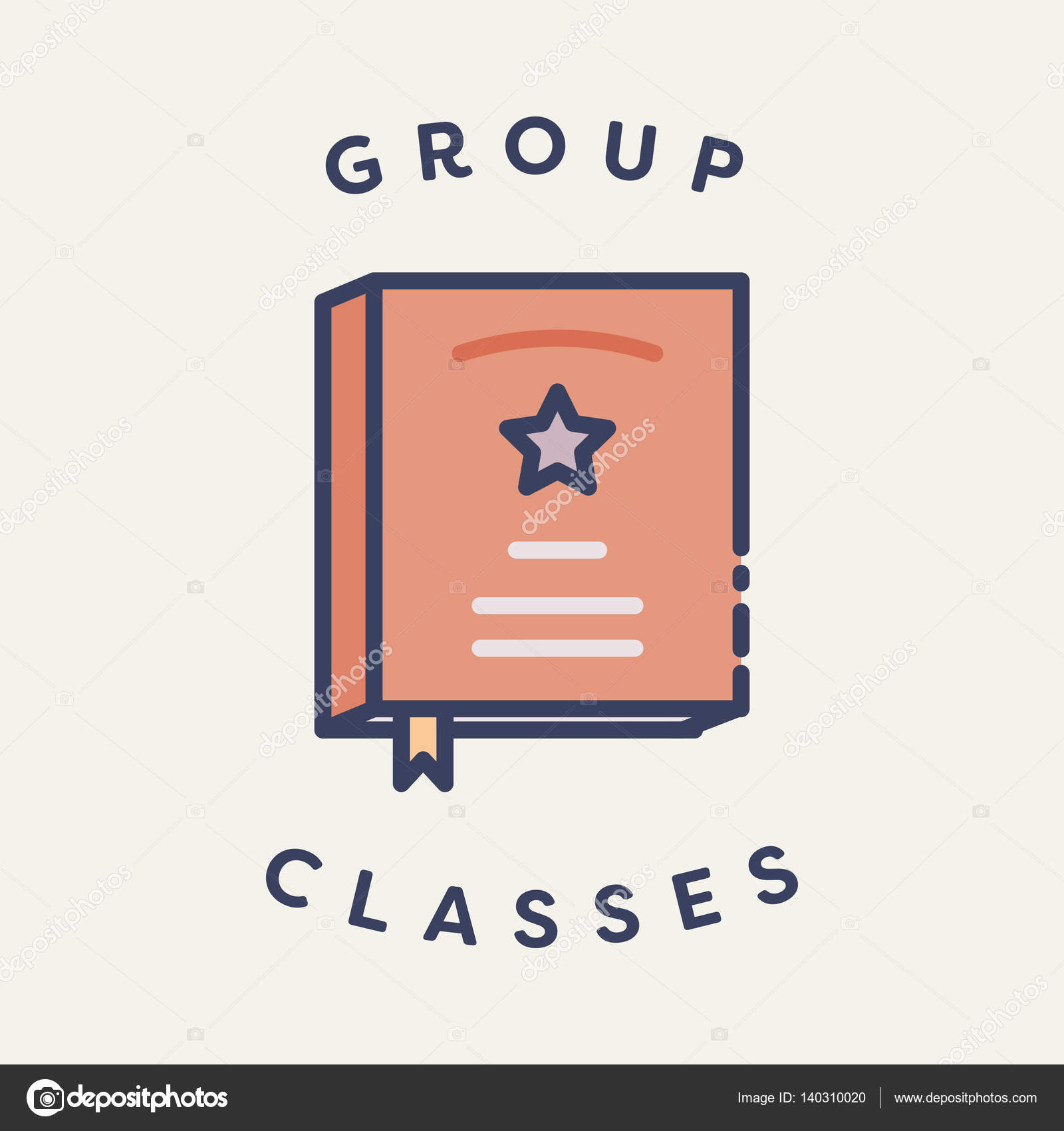 Book with text group classes Stock Vector Image by ©vectorfusionart ...