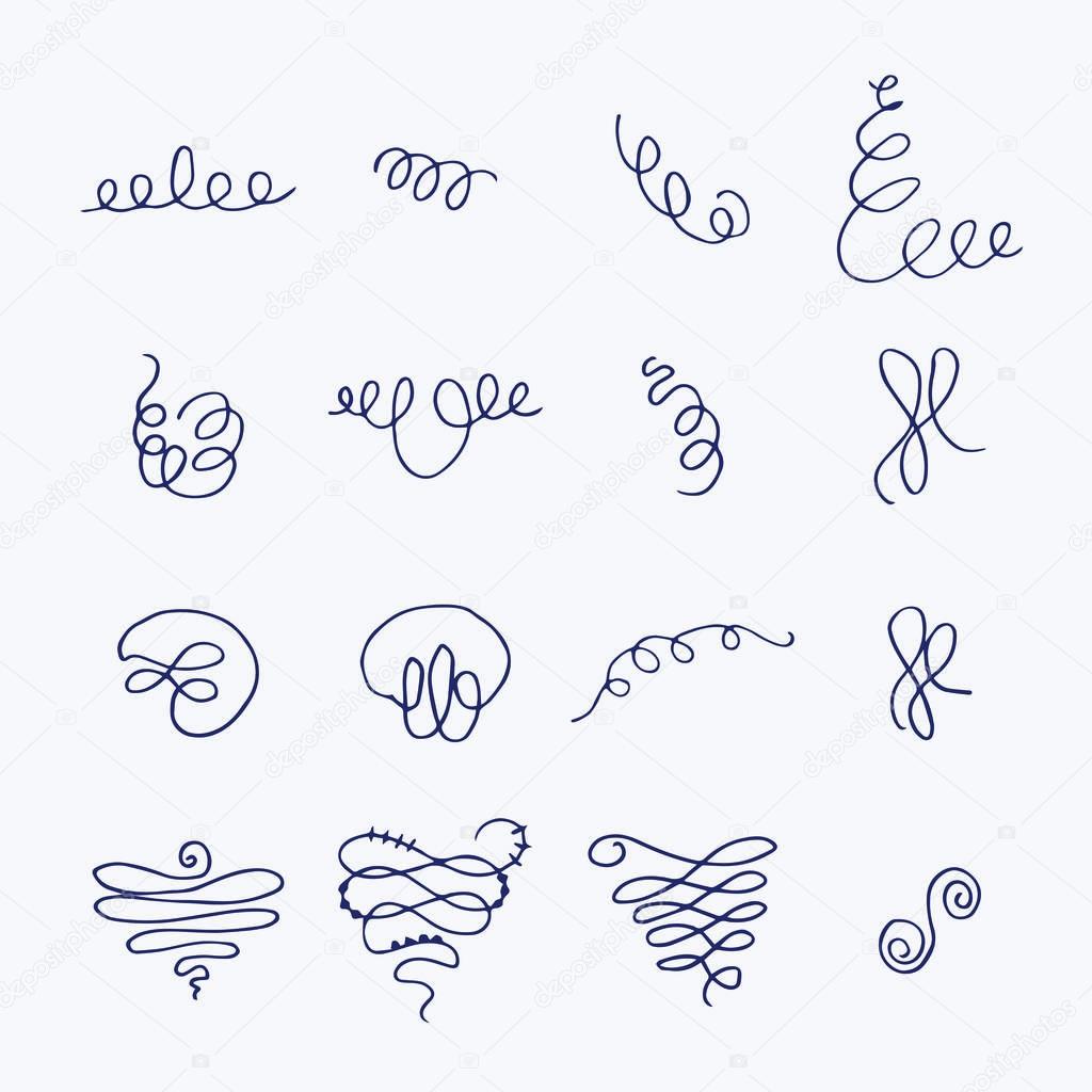 Conjunto de iconos vectoriales de garabato 2023 Conjunto de iconos vectoriales de garabato 2023