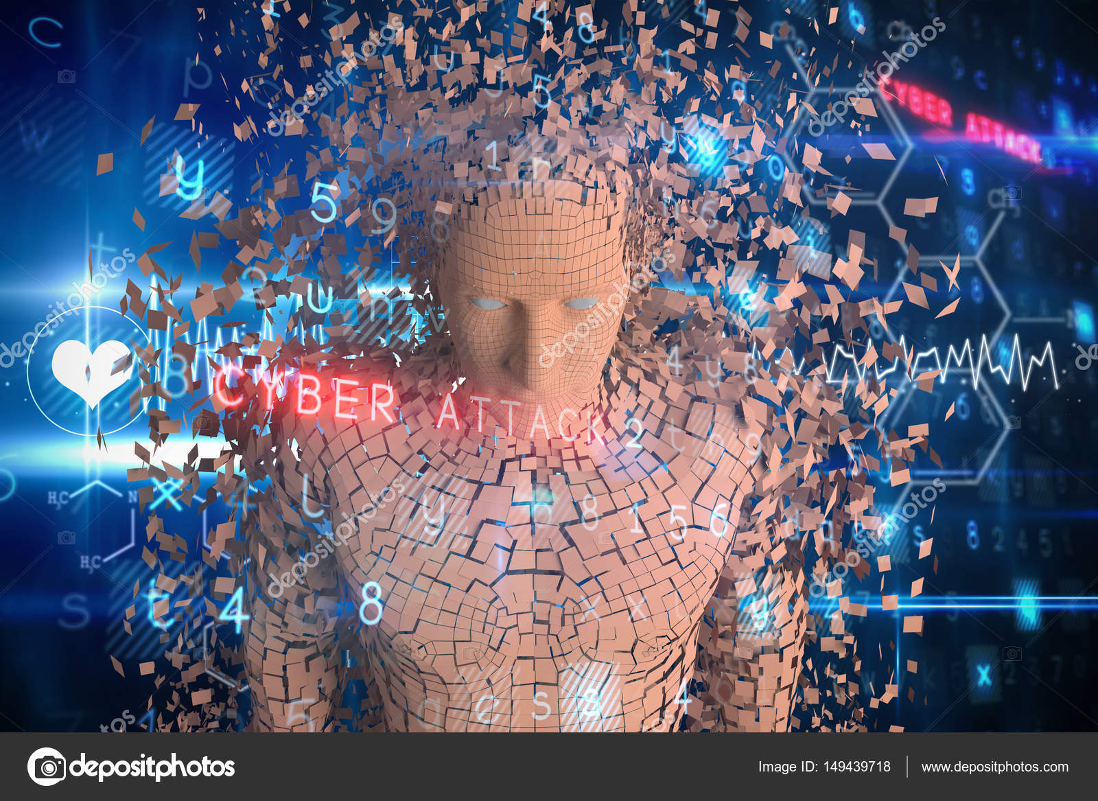 Brown pixelated 3d man — Stock Photo © vectorfusionart #149439718