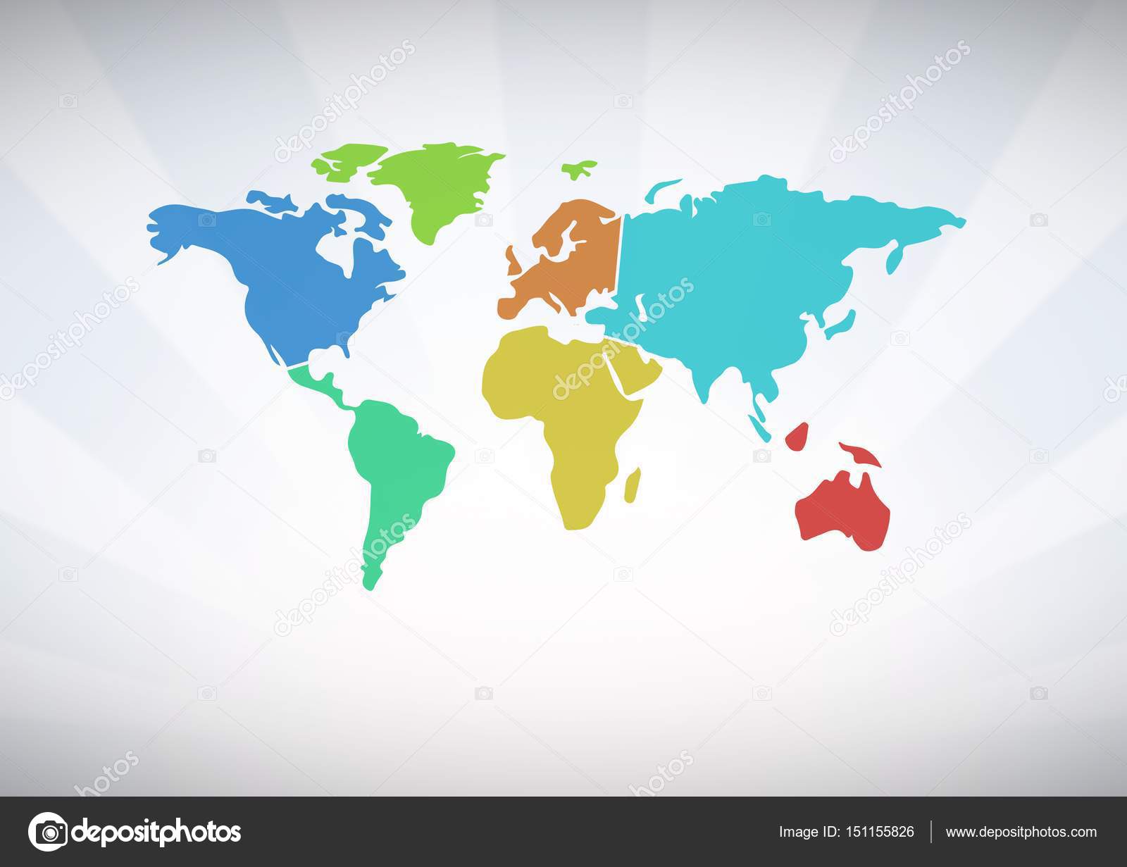 Mapa colorido con fondo de pared: fotografía de stock © vectorfusionart ...