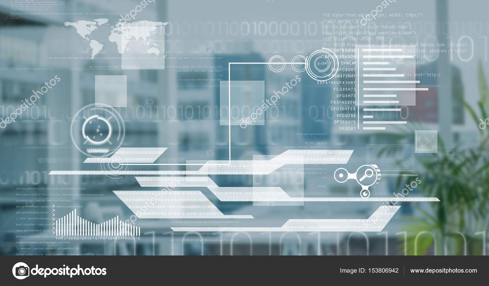 White interface against blurry office Stock Photo by ©vectorfusionart ...