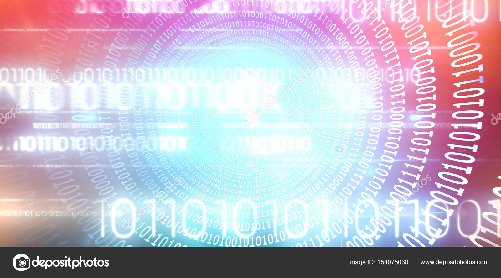 Spiral of shiny binary code — Stock Photo © vectorfusionart #154075030
