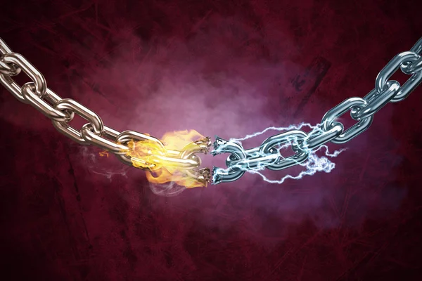 Damaged silver chain Stock Photo by ©vectorfusionart 154081368