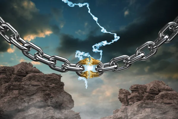 Damaged silver chain Stock Photo by ©vectorfusionart 154081368