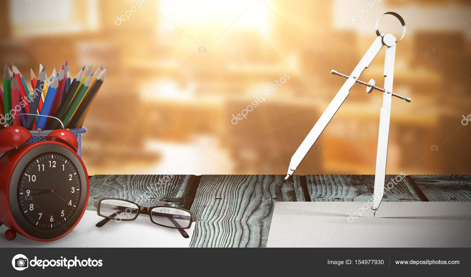 3d image of drawing compass — Stock Photo © vectorfusionart #154977930