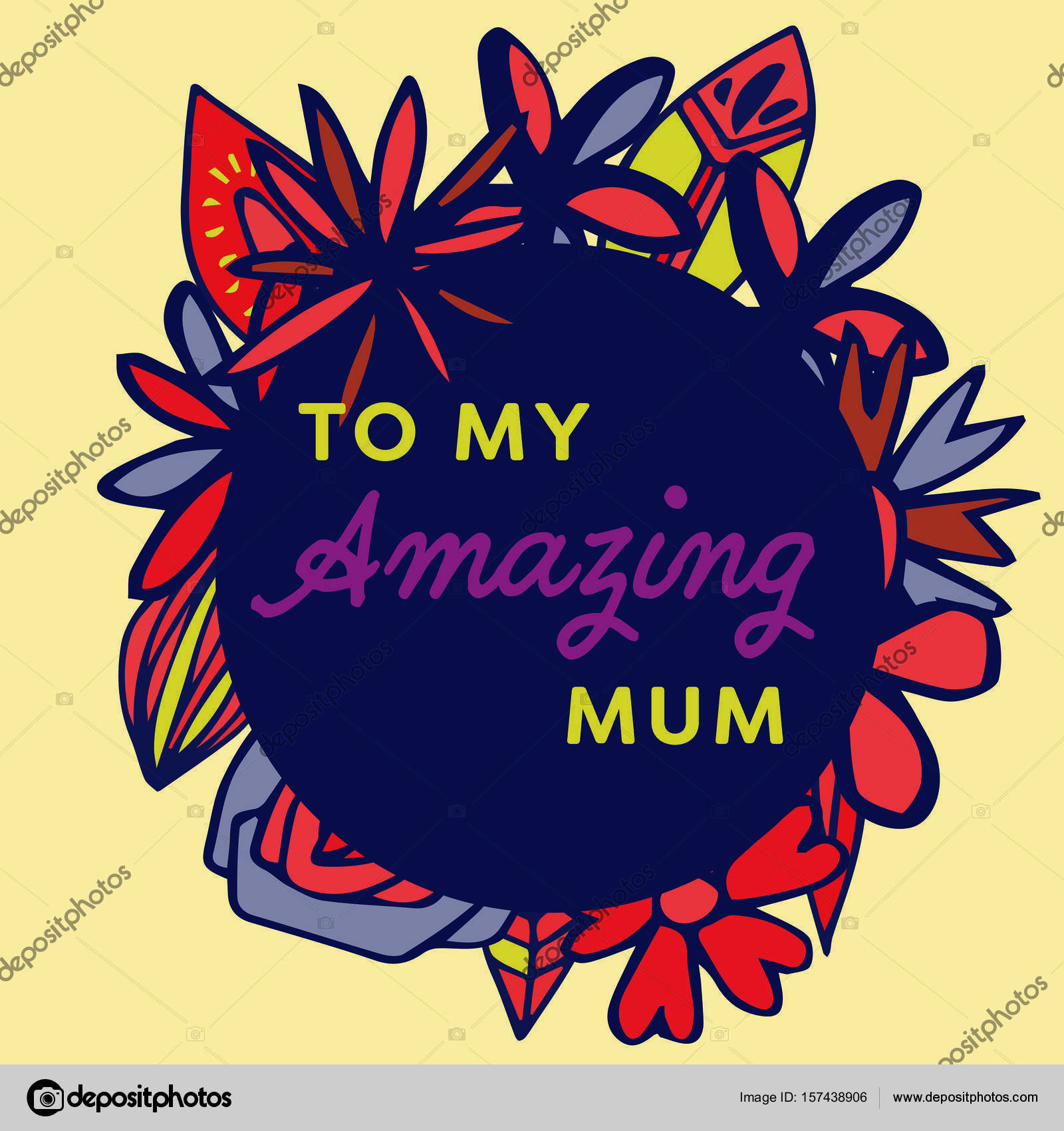 My amazing mum message Stock Vector by ©vectorfusionart 157438906
