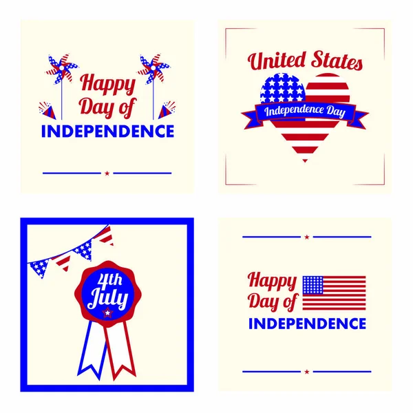 Card with happy independence day text Stock Vector Image by ...
