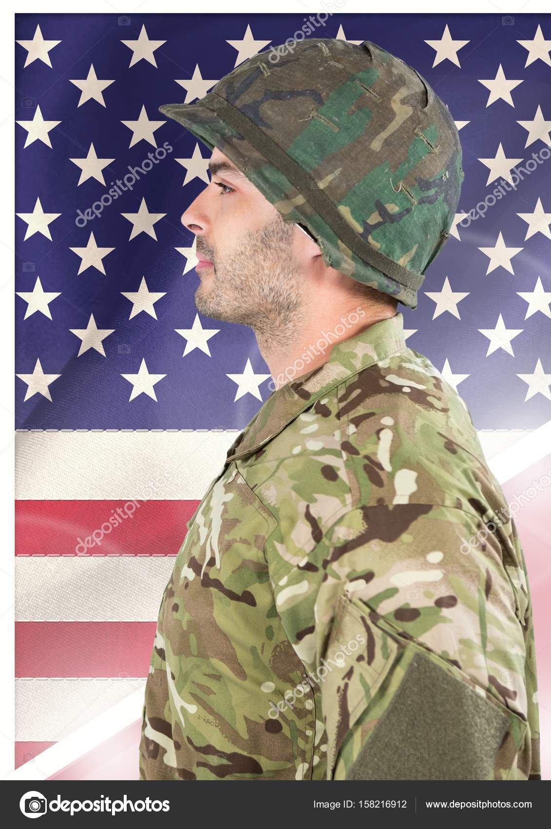 Side view of soldier Stock Photo by ©vectorfusionart 158216912