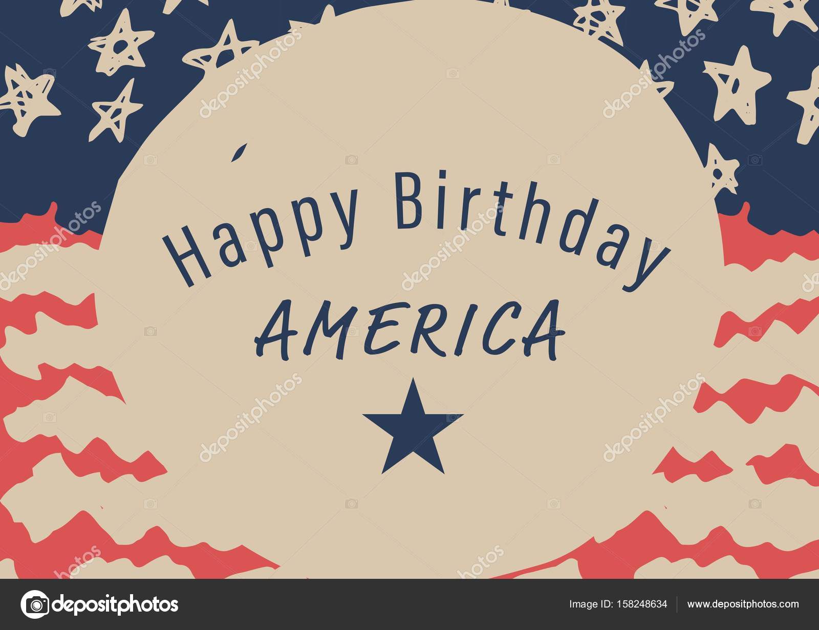 Blue fourth of July graphic — Stock Photo © vectorfusionart #158248634
